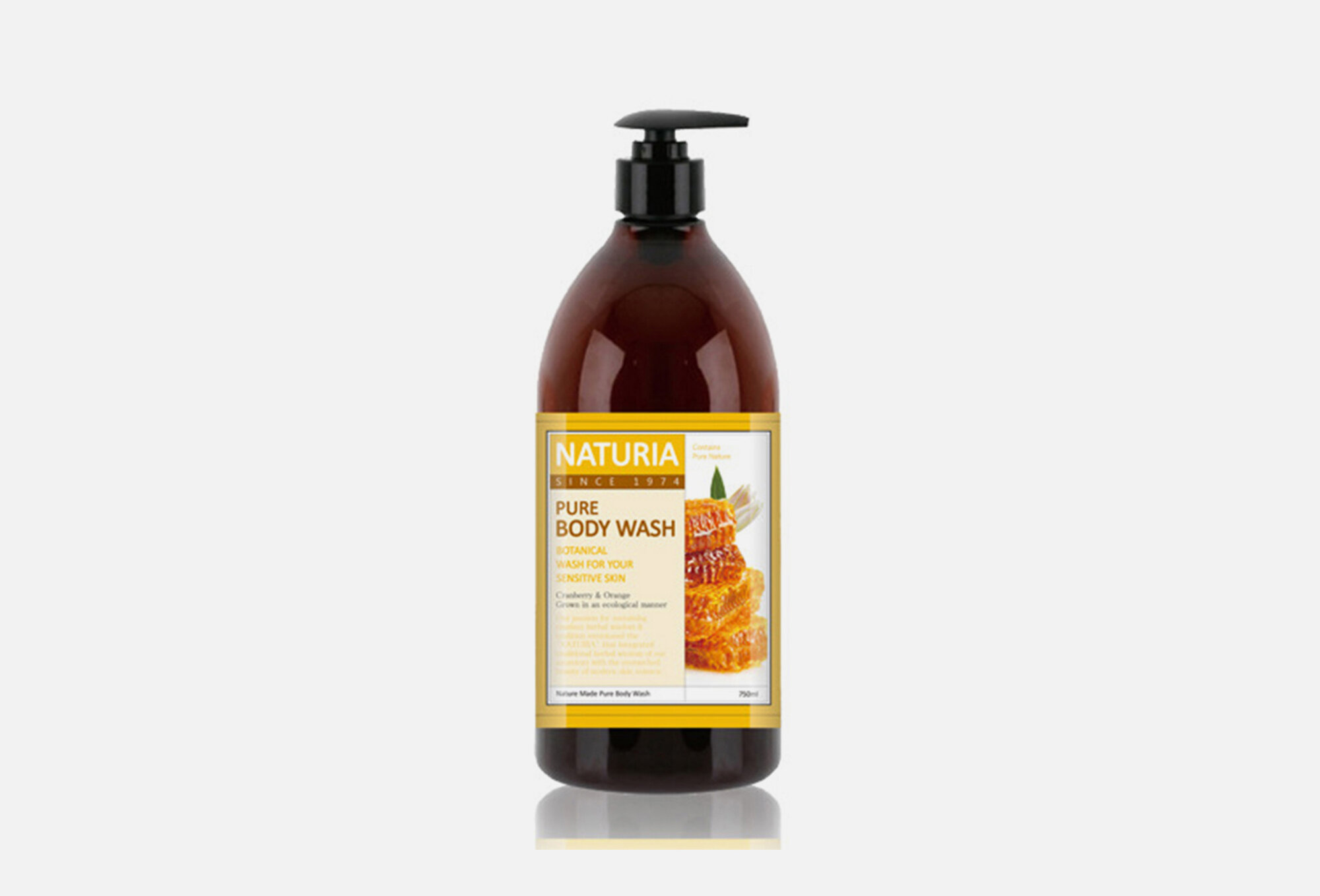 Гель для душа МЕД и лилия NATURIA Pure Body Wash Honey & White Lily 750 мл