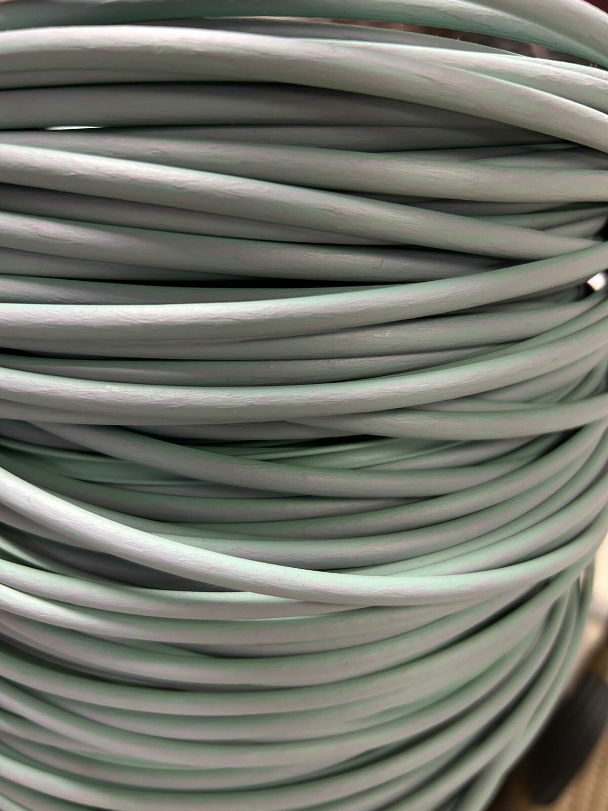 Ротанг ROTANGOV, полутрубка, цвет "Морская волна", текстура гладкая, 6мм