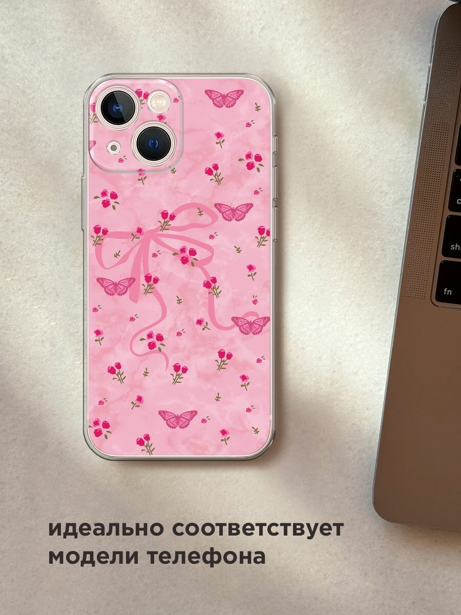 Чехол на Apple iPhone 13 mini / Айфон 13 мини с принтом "Нежный паттерн" — фото 1