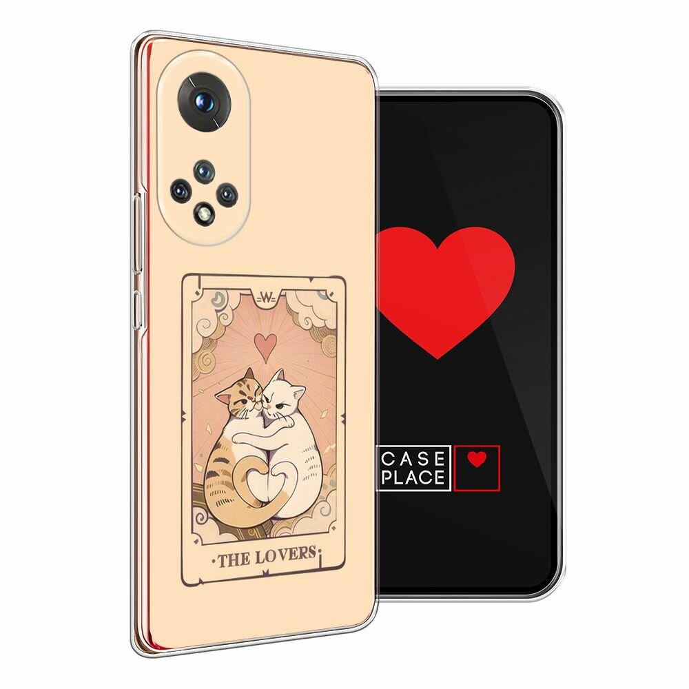 Чехол на Honor 50/Huawei Nova 9 / Хонор 50/Хуавей Нова 9 с принтом "The lovers cats 1 - 14 февраля" — фото 1