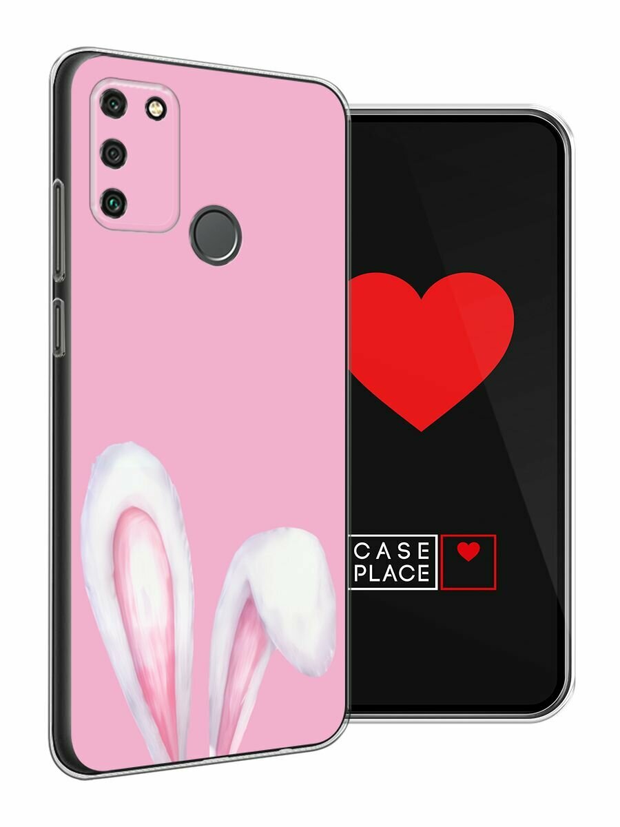 Силиконовый чехол на Honor 9A / Хонор 9А с принтом "Кроличьи уши 1" — фото 1