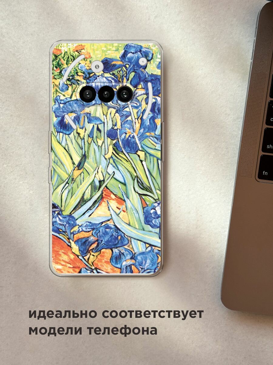 Чехол на Nothing Phone 3a / Нотинг Фон 3а с принтом "Ирисы Ван Гог" — фото 1