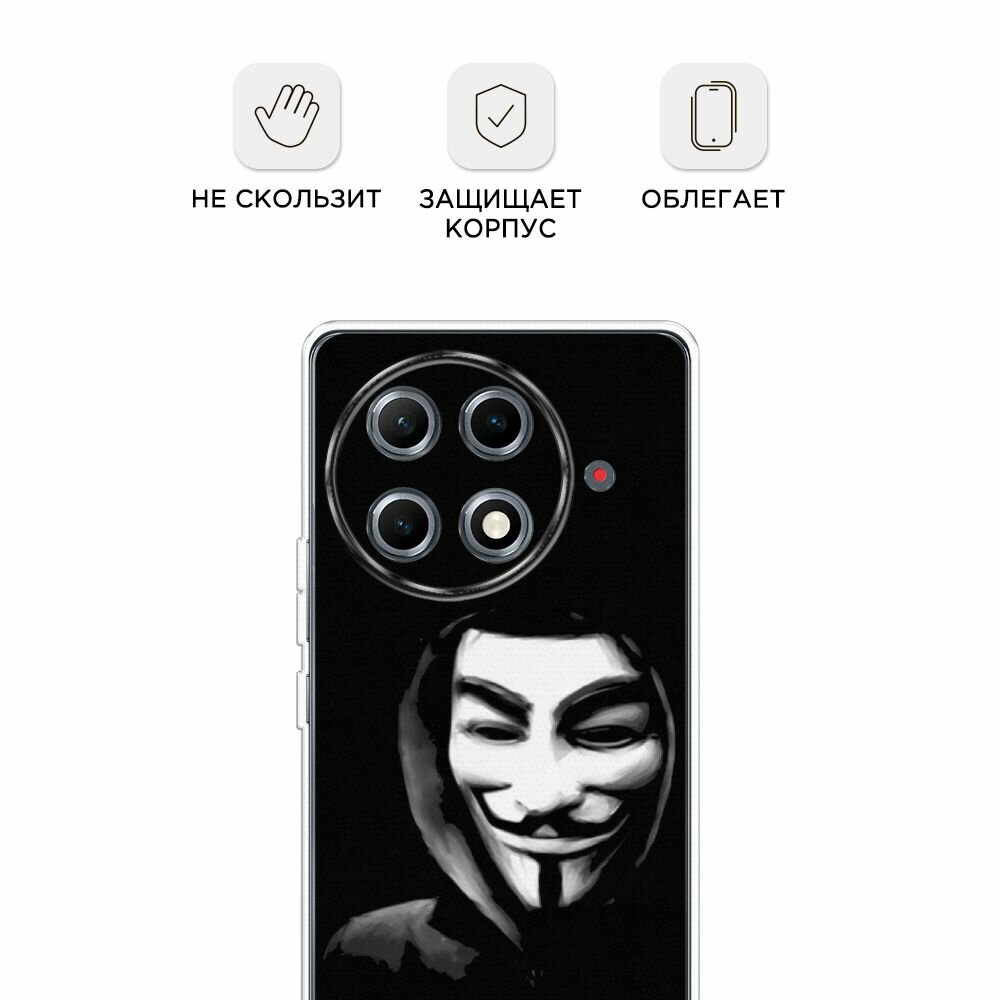 Чехол на Tecno Camon 30S Pro / Текно Камон 30S Про с принтом "Анонимус" — фото 1