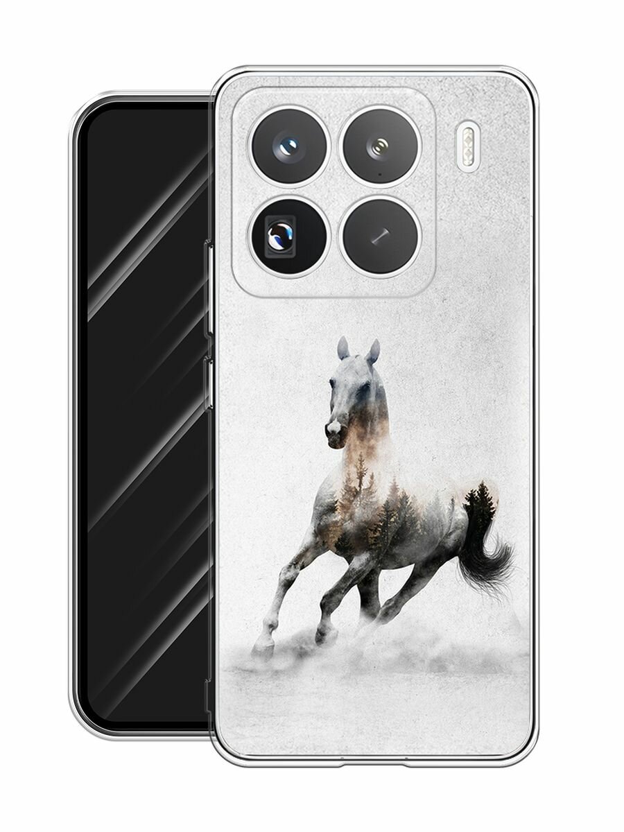Чехол на Xiaomi 15 Pro / Сяоми 15 Про с принтом "Лошадь лес" — фото 1