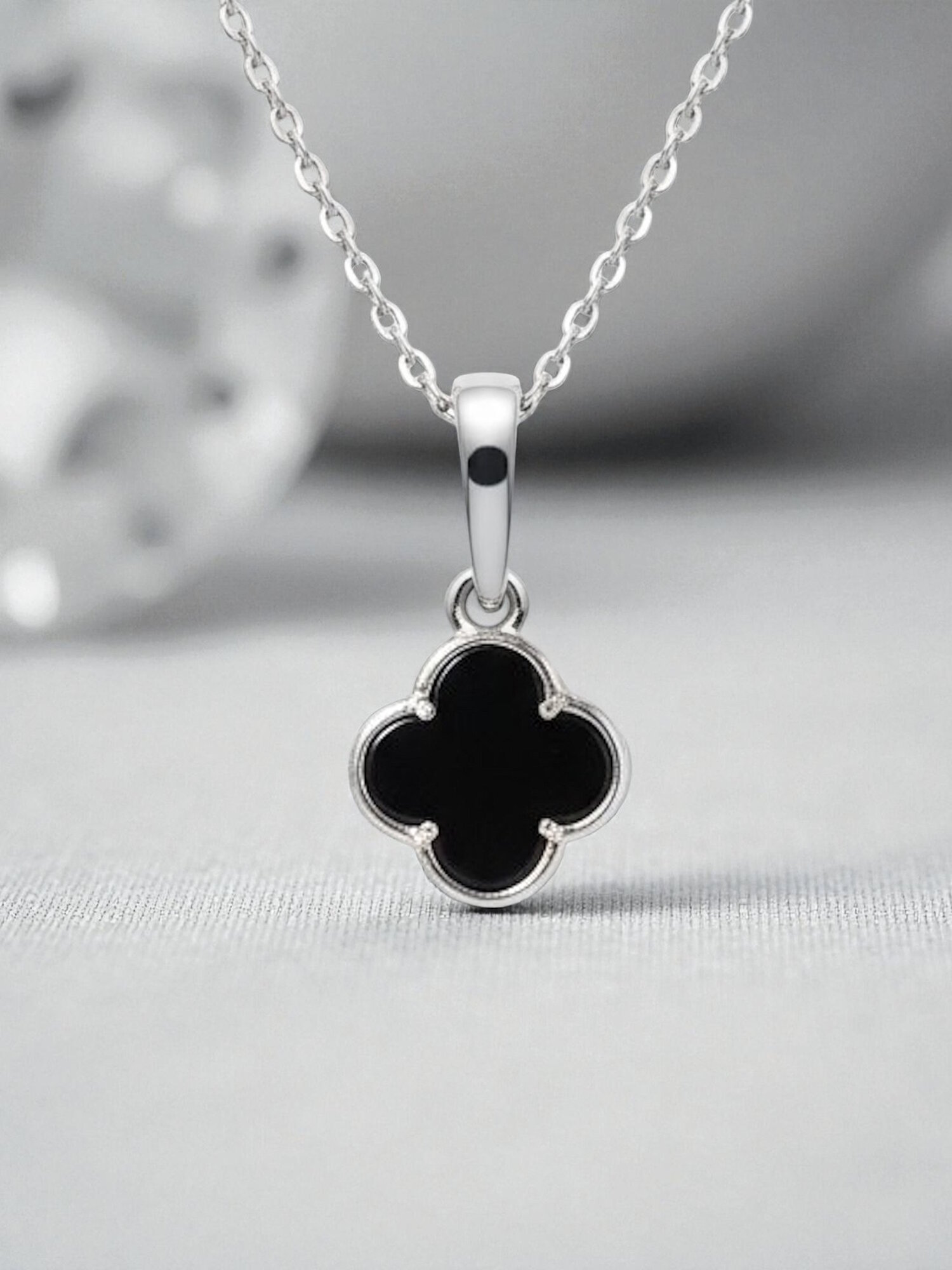 Подвеска, серебро, 925 проба, родирование, оникс