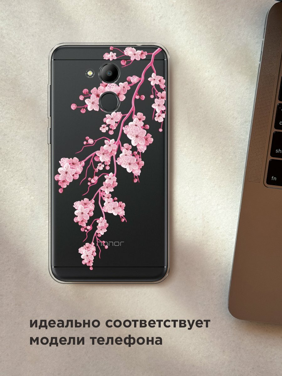 Чехол на Honor 6C Pro / Хонор 6С Про с принтом "Ветка сакуры 2" — фото 1