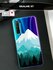 Чехол на Realme XT / Реалми XT с принтом "Синяя снежная гора", прозрачный