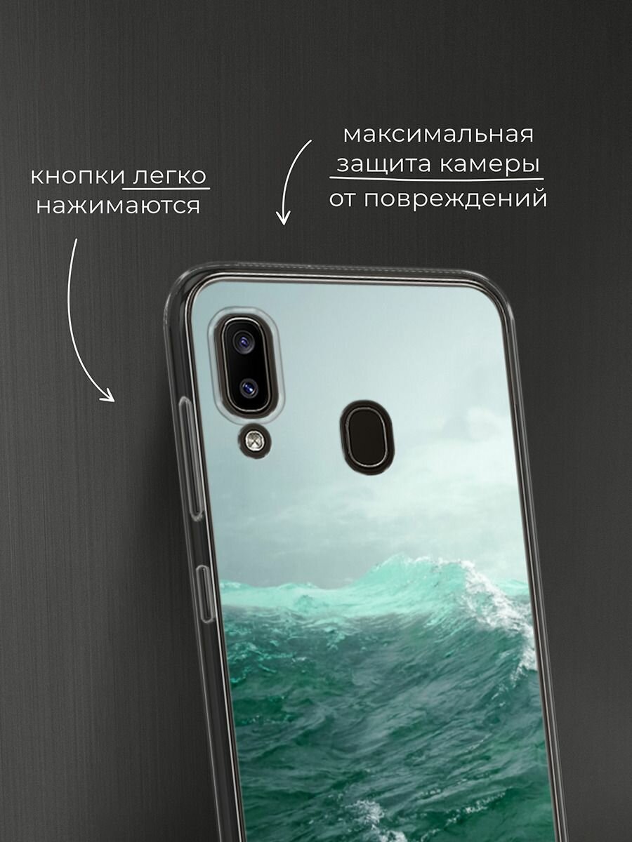 Чехол на Samsung Galaxy A30/A20 / Самсунг Галакси A30/A20 с принтом "Волны 12" — фото 1