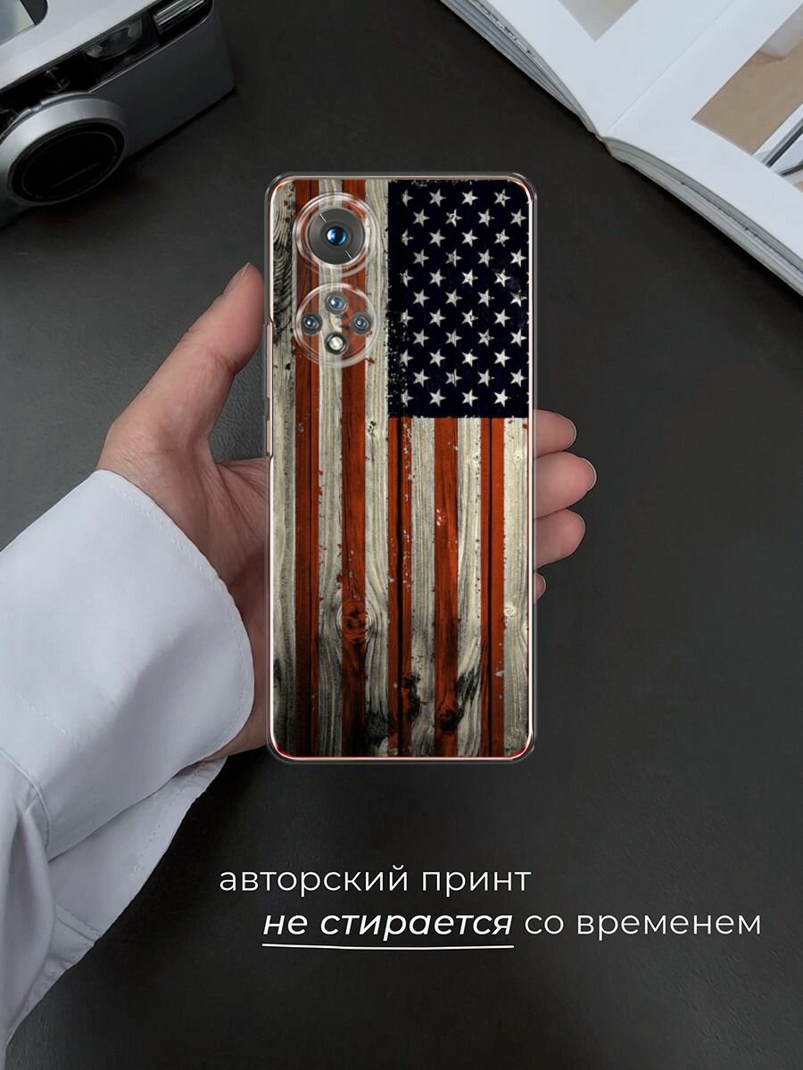 Чехол на Honor 50/Huawei Nova 9 / Хонор 50/Хуавей Нова 9 с принтом "США" — фото 1