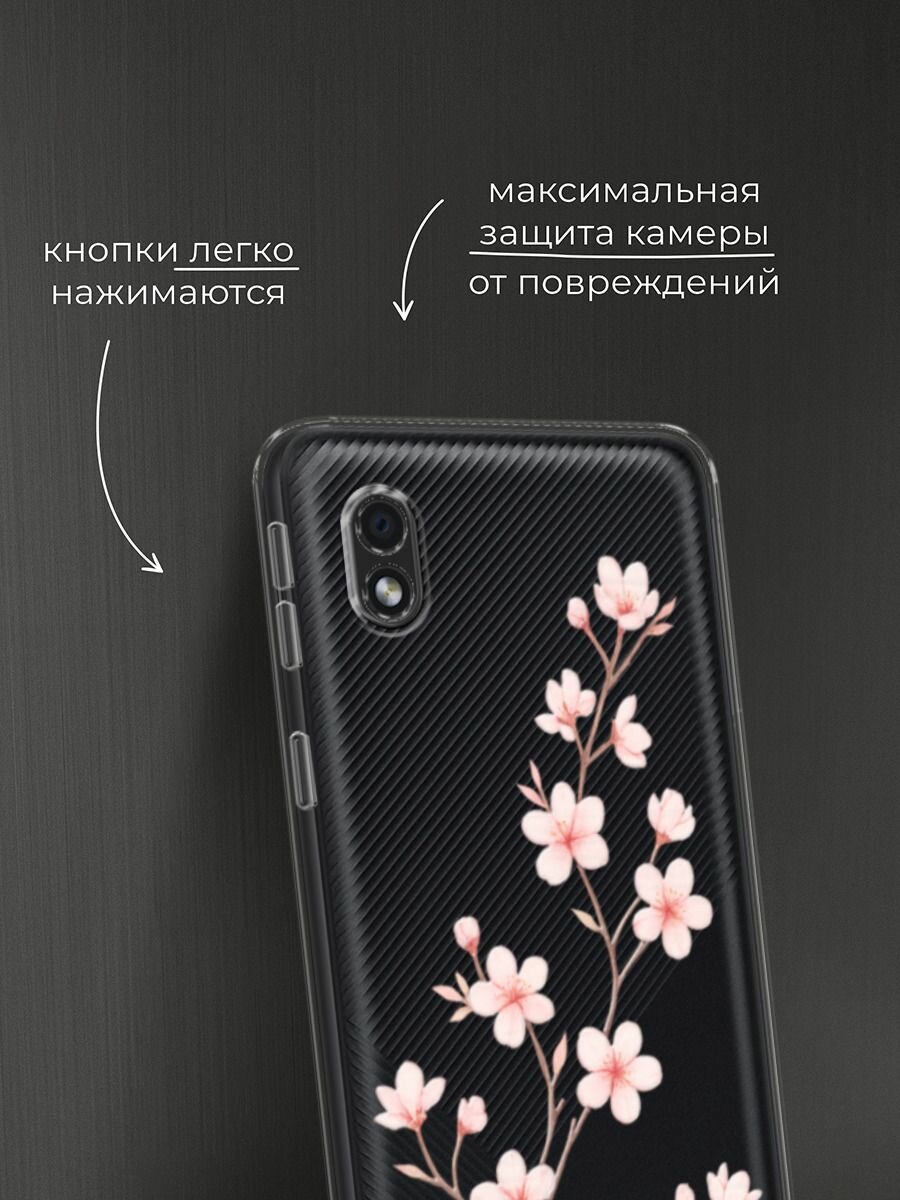 Чехол на Samsung Galaxy A01 Core / Самсунг Галакси А01 Core с принтом "Веточка сакуры 2" — фото 1
