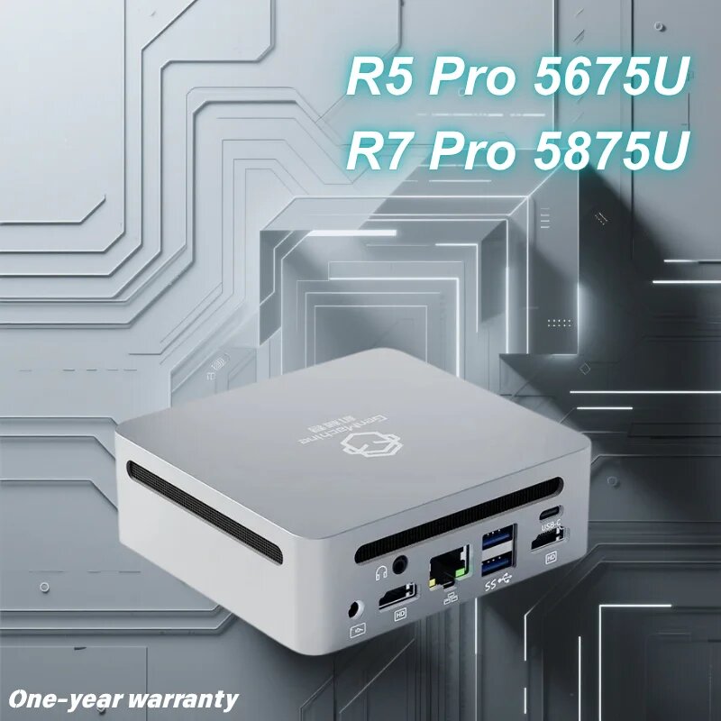 SZBOX Мини-ПК R5 Pro / R7 Pro 16 ГБ R7 Pro 5875U, 32GB 1TB, ЕС