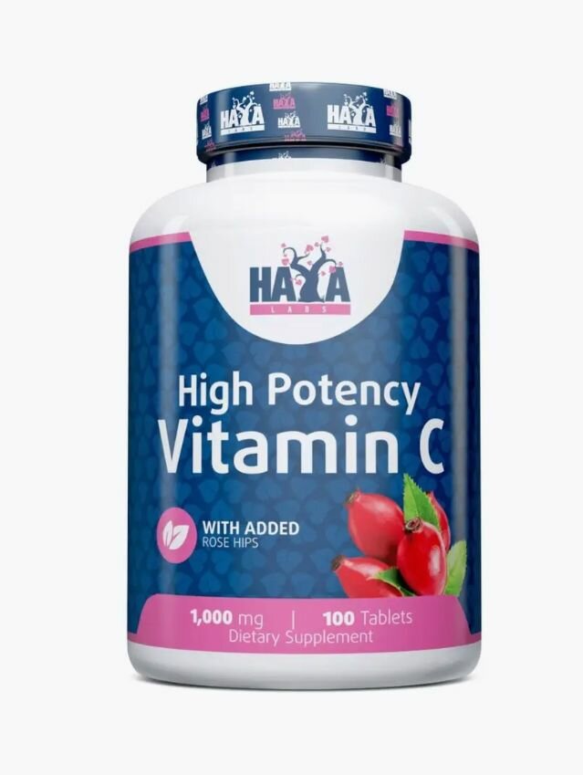 Haya Labs High Potency Vitamin. Витамин C 1000. 100 Tabl
