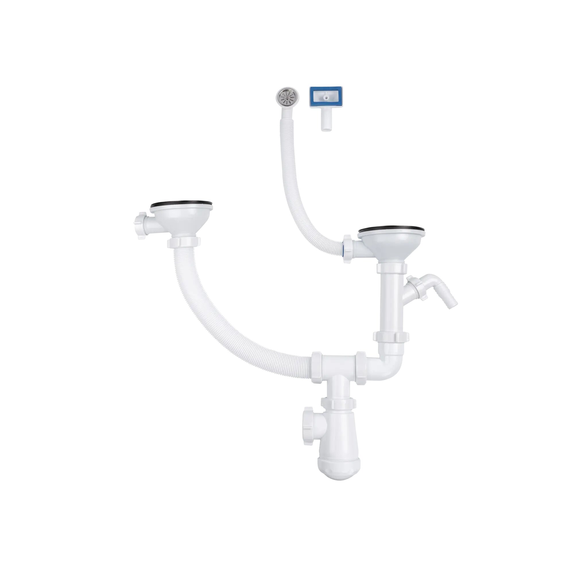 Сифон двойной Equation d90 мм - надёжная система водоотведения для кухни и ванной