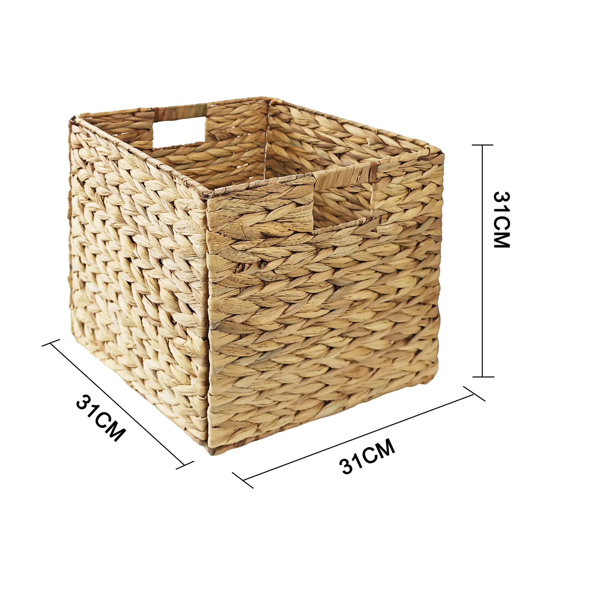 KONSENSA короб-органайзер 31x31x31 см в цвете гиацинт бежевый для хранения и организации