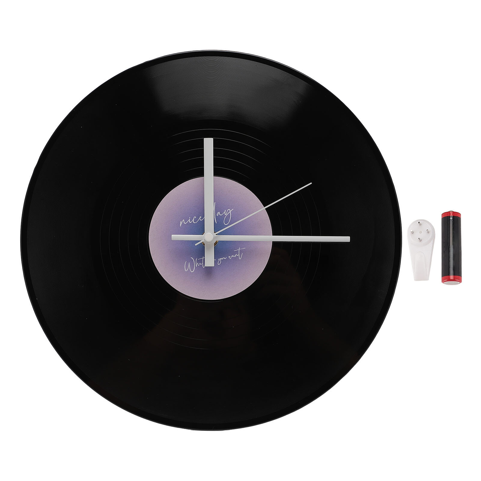 Ретро настенные часы 12" (фиолетовый, бесшумные)