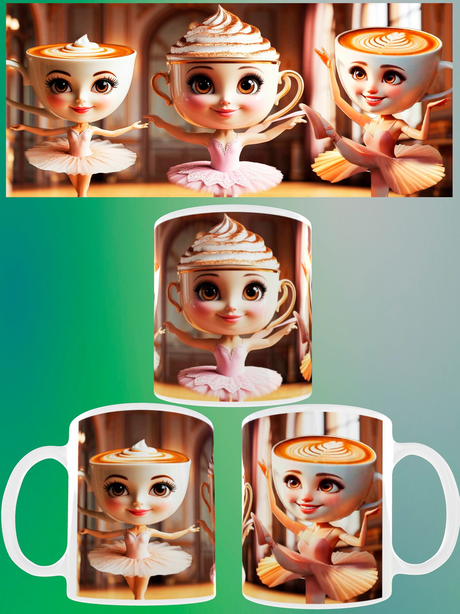 Кружка Балерина Капучино Ballerina Cappuccino BrainRot