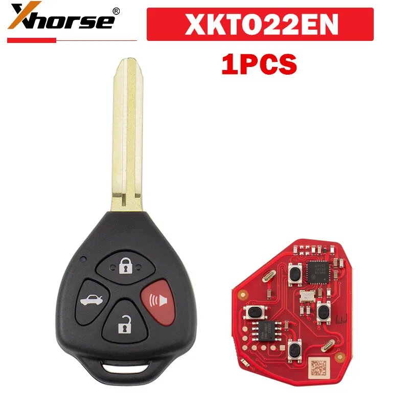 1 шт./лот Xhorse XKTO22EN универсальный проводной дистанционный ключ второго поколения для Toyota плоский 4 кнопки треугольник