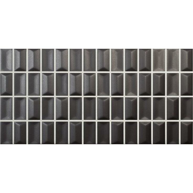 Керамическая плитка WOW 3D Bars 135539 12,5x25 Матовая Черный