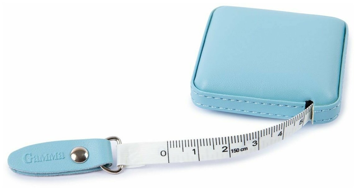 Рулетка-сантиметр, портновская "Gamma" SSL-150, 150 см, в блистере, №01 голубая