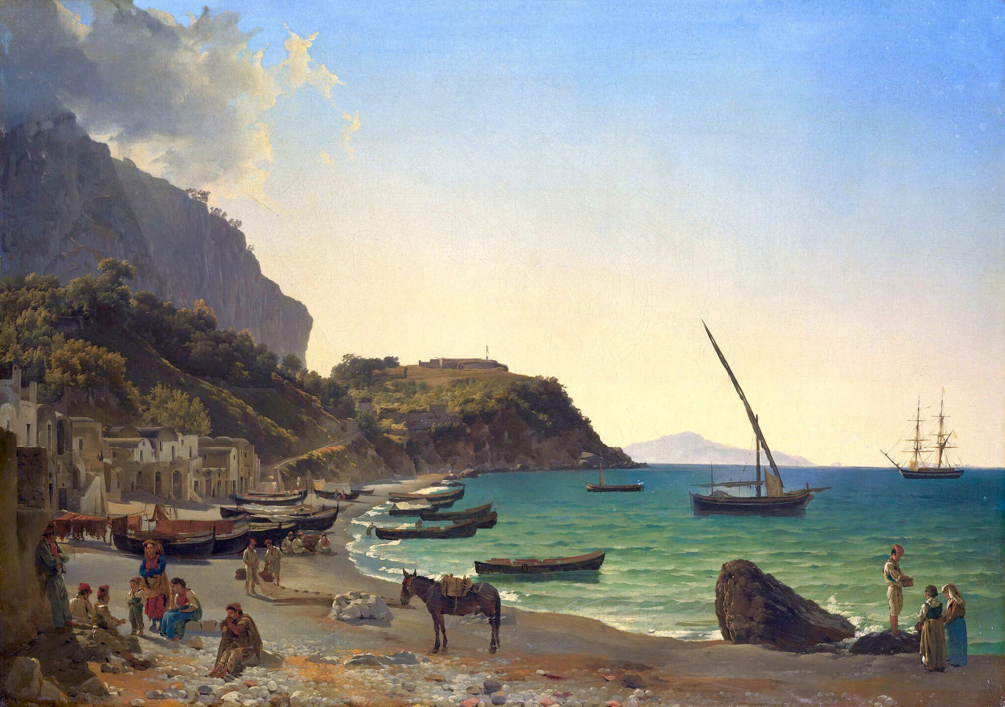 Картина Щедрина Сильвестра Большая гавань на острове Капри 80х56 см