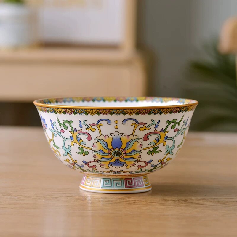 Эмалированная керамическая миска для риса из Цзиндэчжэня, посуда в китайском дворцовом стиле, миска для риса, миска для