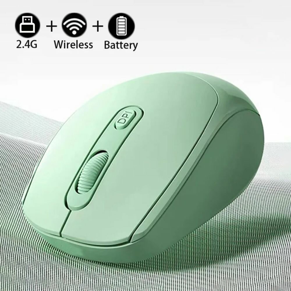 Беспроводная мышь с двумя режимами работы, совместимая с Bluetooth 2.4G, для компьютеров под управлением Windows 7/8/10, Mac, iOS, Android, ноутбуков и планшетов.