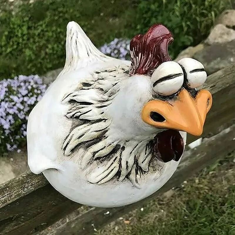 Кур Из Смолы Для Украшения Забора В Саду И На Ферме