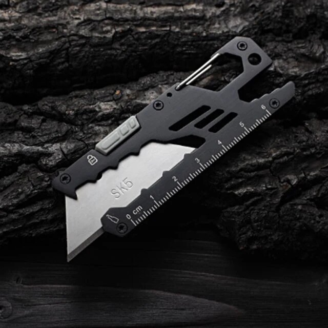 Многофункциональный нож для повседневного использования (EDC), выживания на природе, с рукояткой из лезвия SK5, портативный многофункциональный инструмент с 4 лезвиями в комплекте (подарок).