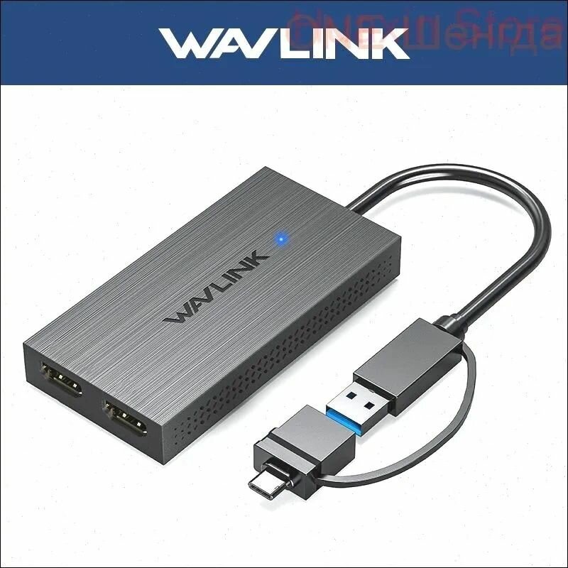 Адаптер WAVLINK 1V 2 USB C для подключения HDMI-адаптера DisplayLink 4K @ 60 Гц, подходящий для M1/M2/M3