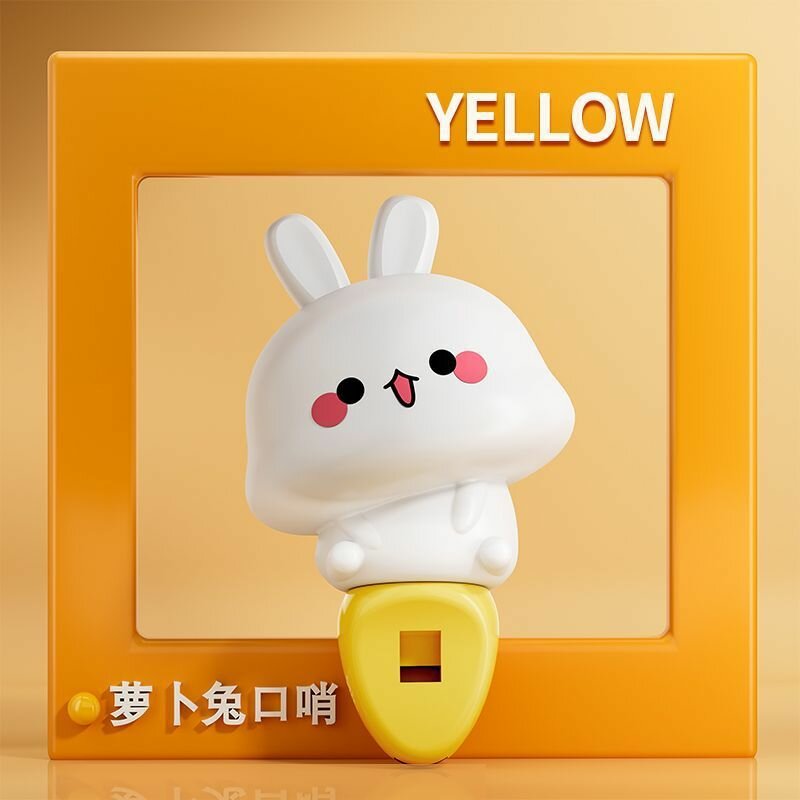 Детские маленькие роговые игрушки детские дети могут взорвать более 6 месяцев Детский маленький свисток желтого цвета