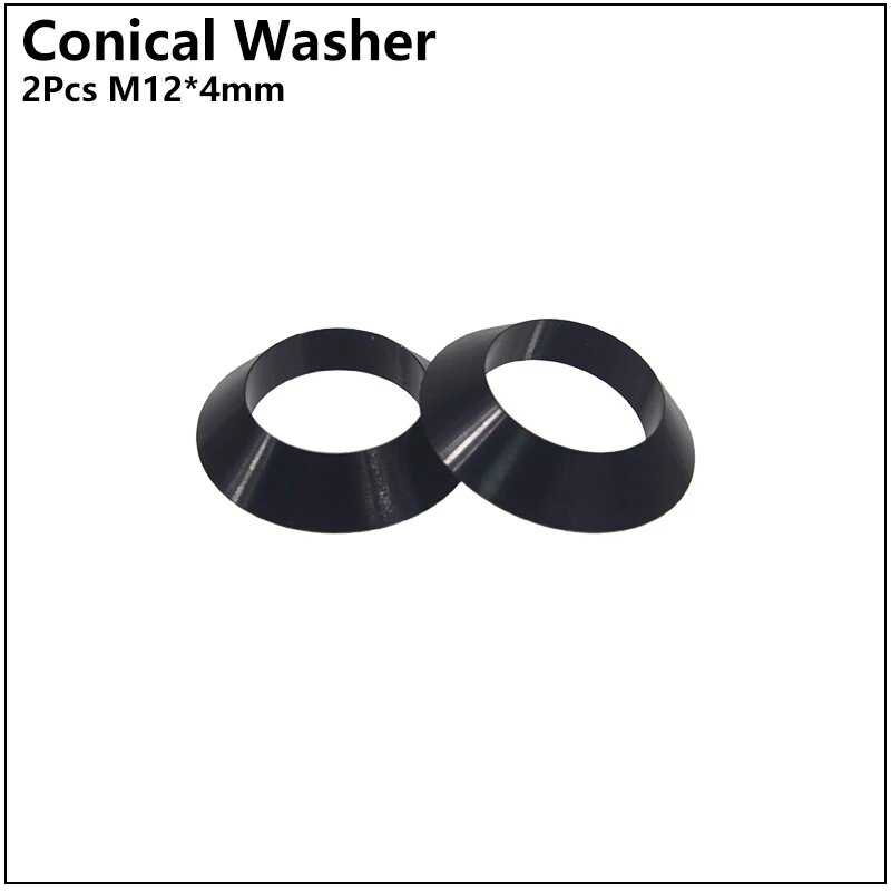 HEPPE Прокладки для сквозной оси велосипеда M12 M15 Черный, 2Pcs M12x4mm Conical
