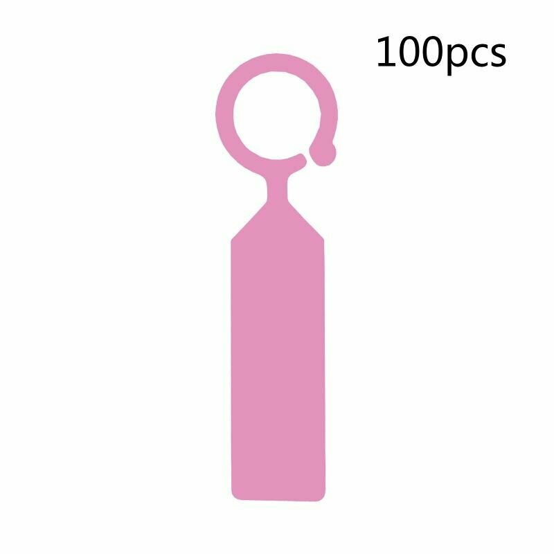 Пластиковые кольца для этикеток 100 шт, Розовый