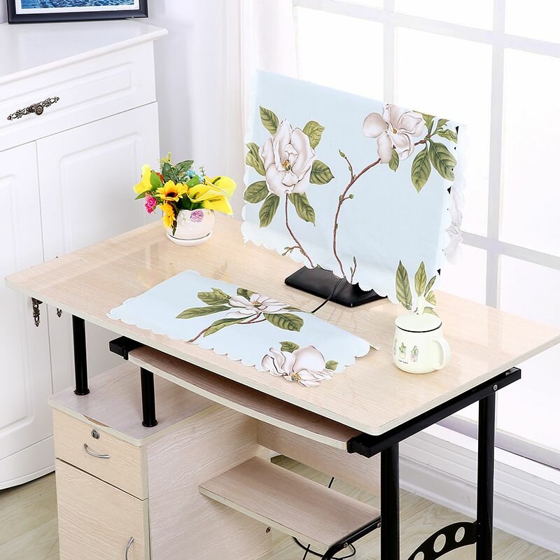 Чехол для компьютера из хлопка и льна, защитный чехол для LCD-монитора, чехол для настольного компьютера