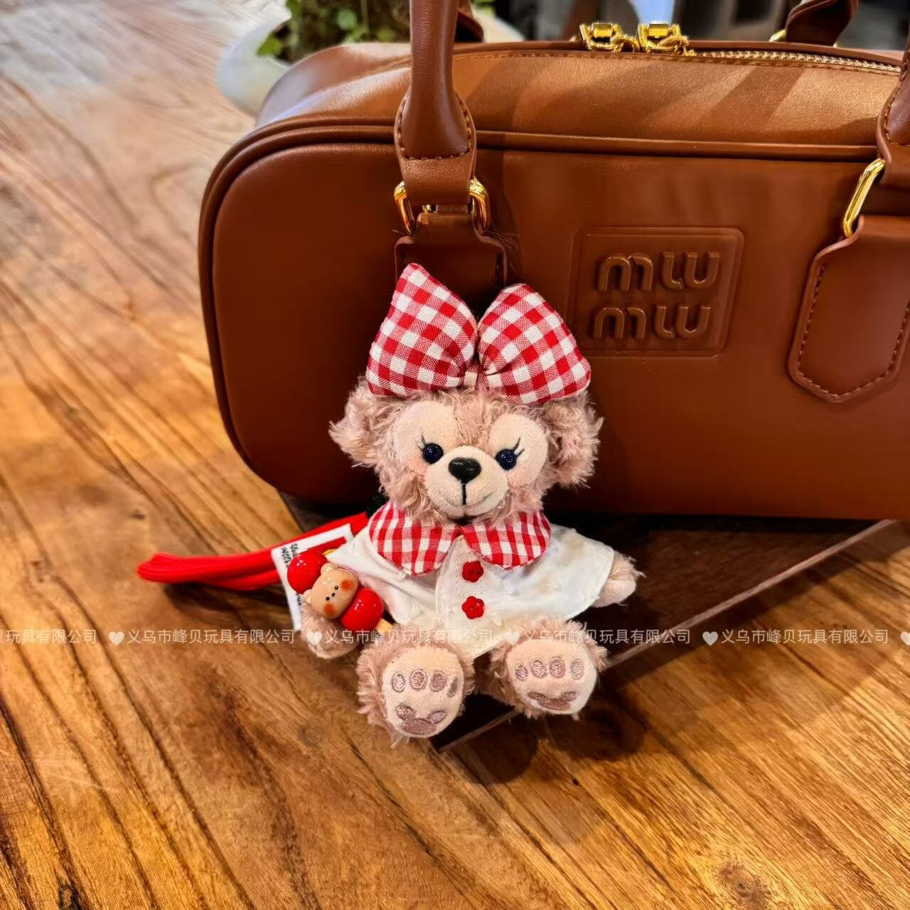 Платье принцессы в сине-белую клетку Shirley Rose с игрушечным цветком, подвеской для куклы, сумкой и брелоком