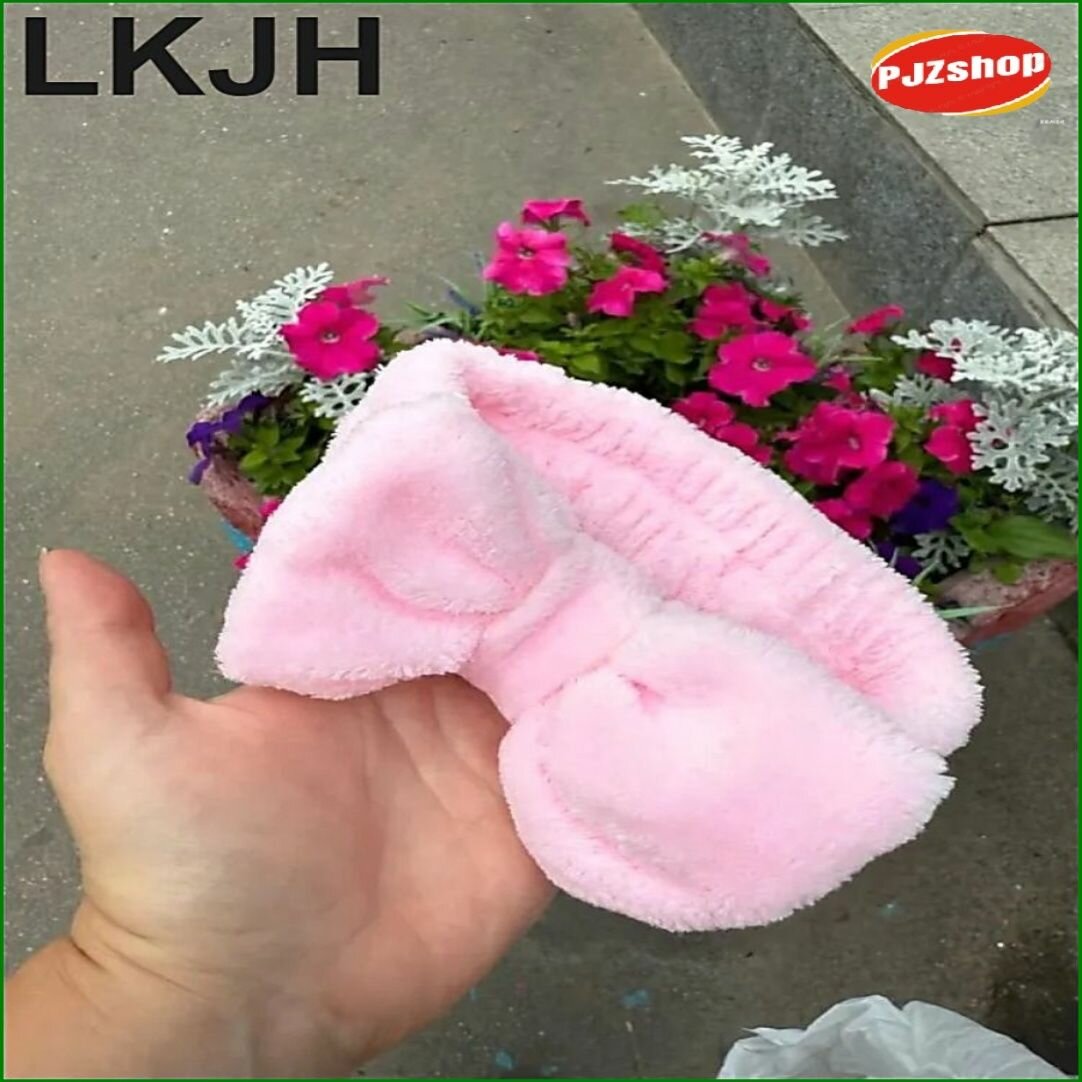 Повязка для волос женская косметическая с бантом, бьюти повязка для умывания, бант-повязка плюшевая, лента на голову-Новинка