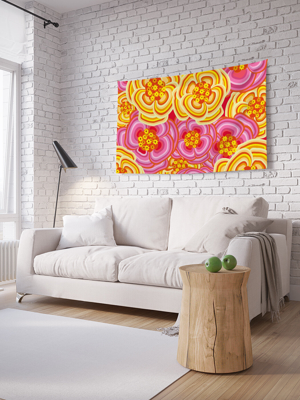 Фотопанно на стену горизонтальный постер 100х150 "Фиалки", JoyArty