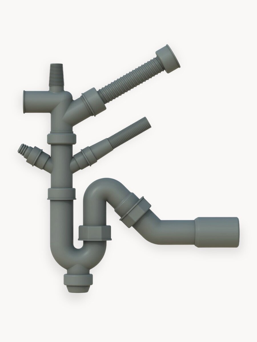 Сифон для измельчителя NA-01, отводная арматура для измельчителя