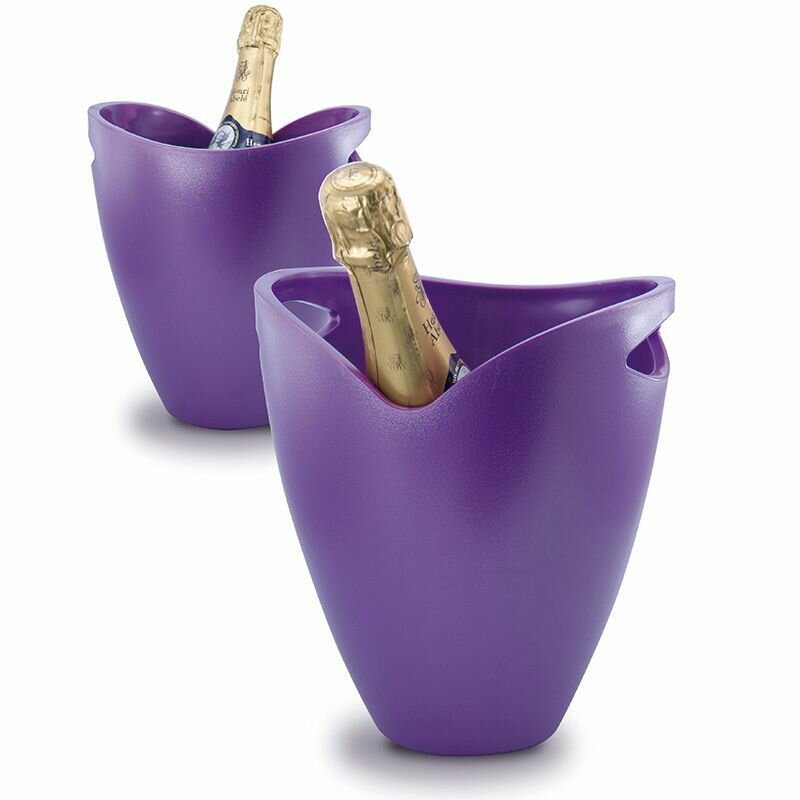 Ведерко Pulltex Ice Bucket, акрил, длина 24см, диаметр 21см, фиолетовое