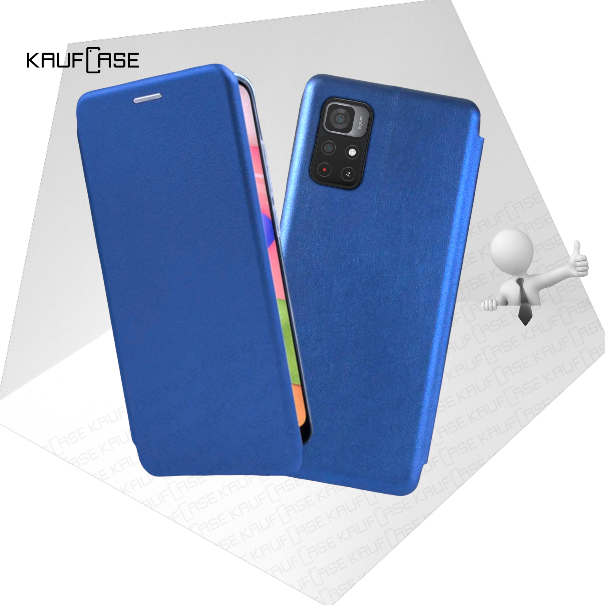 Чехол книжка для телефона Xiaomi Poco M4 Pro 5G /Redmi Note 11T 5G (6.6"), синий. Текстура под кожу