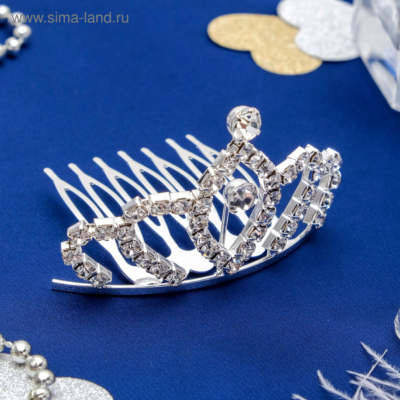 Диадема для волос «Соня», 6×4 см, серебро