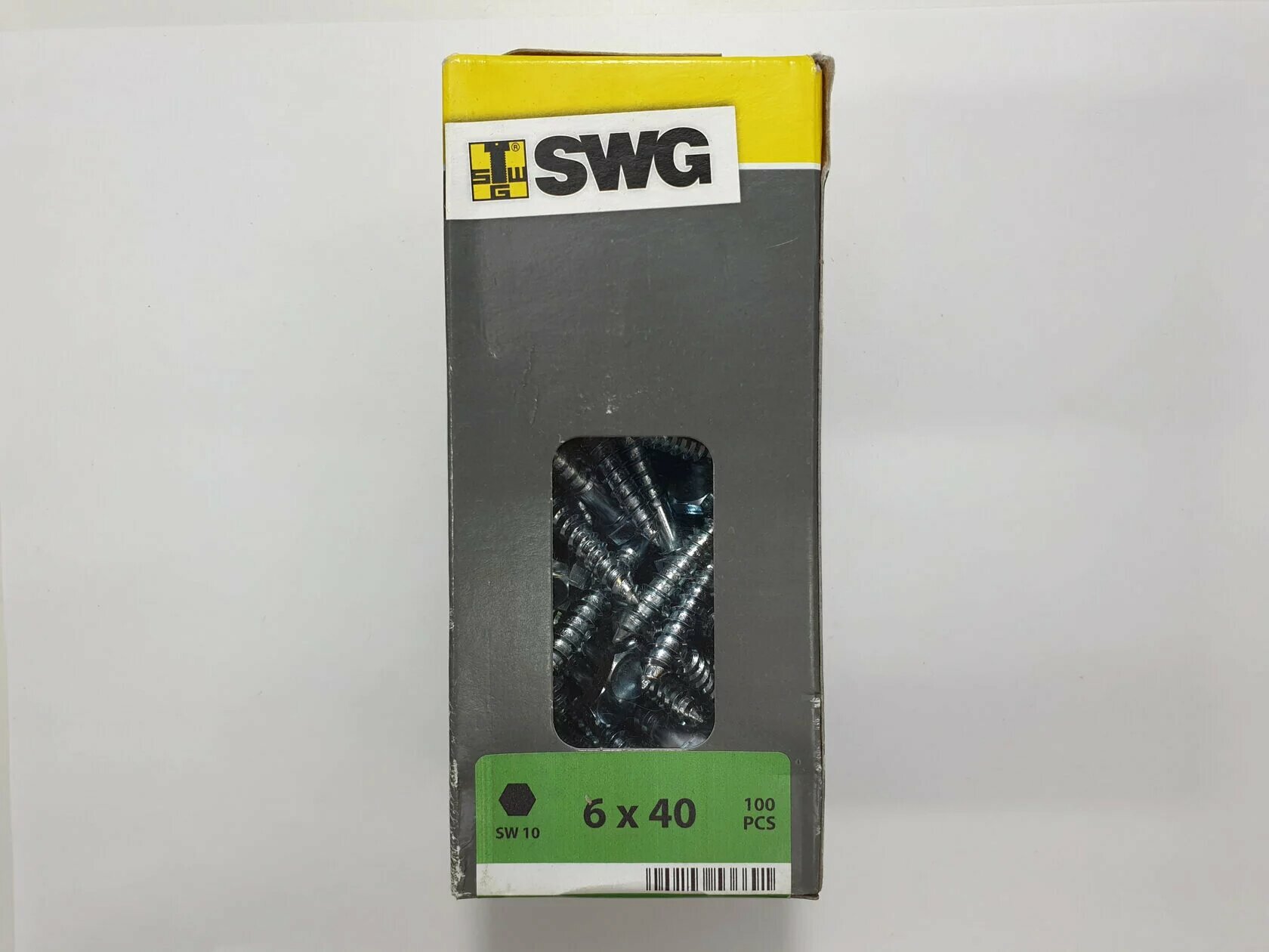 Шуруп по дереву шестигранная голова неполная резьба SW10 DIN 571 6x40 (100 pcs) SWG, Германия