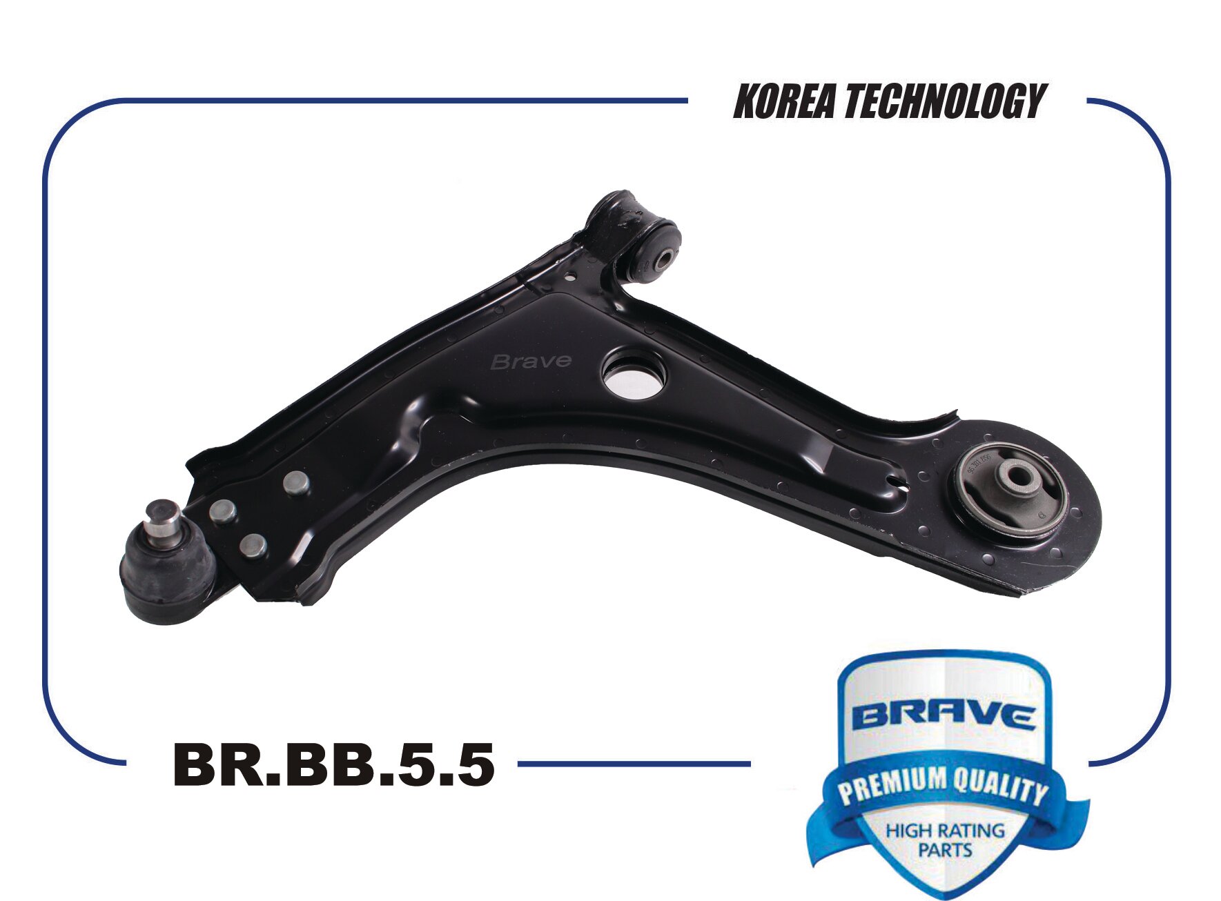 Рычаг Chevrolet Lacetti 03-13, Nubira; Daewoo Gentra 13- передний Brave левый