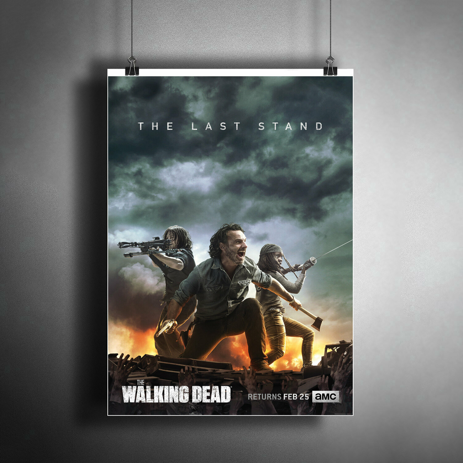 Постер плакат для интерьера "Сериал: Ходячие мертвецы. The Walking Dead" / Декор дома, офиса, комнаты, квартиры A3 (297 x 420 мм)