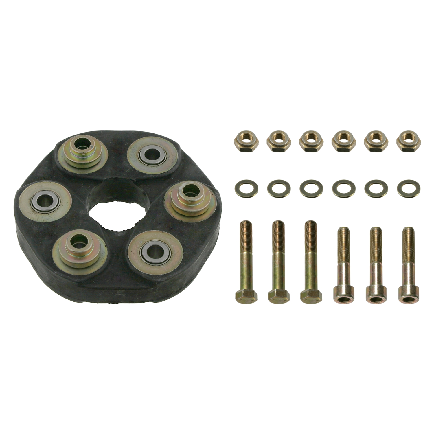 FEBI BILSTEIN 01501 (0140410038 / 0141520004 / 01501) муфта кардана к-кт с болтами и гайками\ мв w202 / w210 / t202 1.8-2.5d