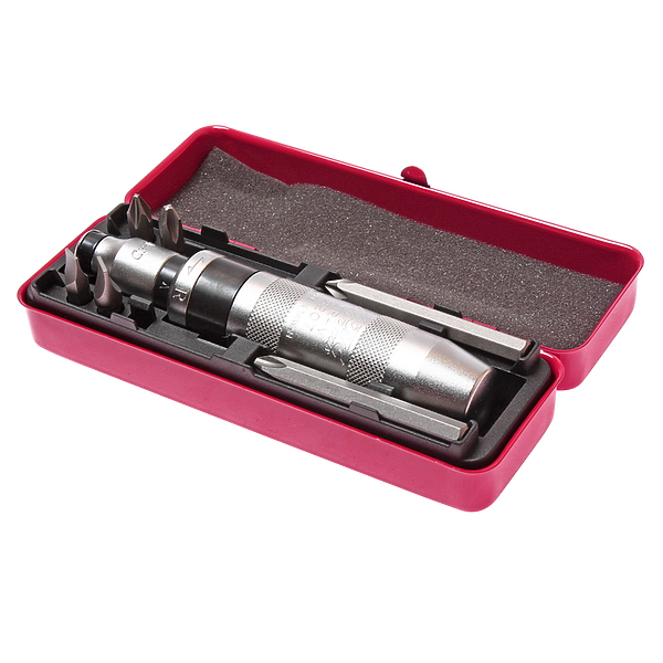 JTC JTC-3207 отвертка ударная с набором бит, 6пр: ph2, ph3, sl8, sl10