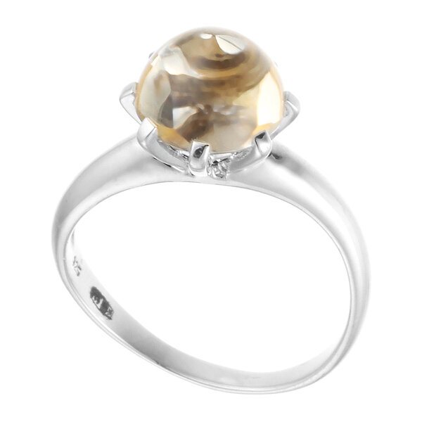 Кольцо, серебро, 925 проба, кварц синтетический