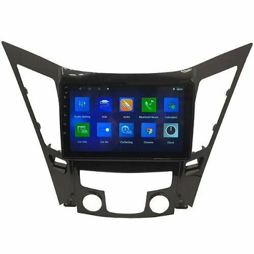 Автомагнитола с рамкой 2 din 9 дюймов для Hyundai Sonata 6 YF 2009-2014 / Android 6Gb+128Gb / GPS / Поддержка сим-карты / Камеры 360 гр./ Встроенные кулер охлаждения