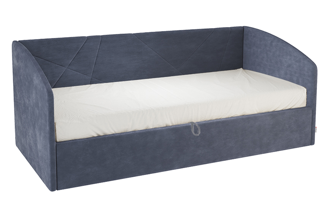 Кровать с подъемным механизмом Квест (Софа) 90х200 см, велюр Топаз, MEBELSON