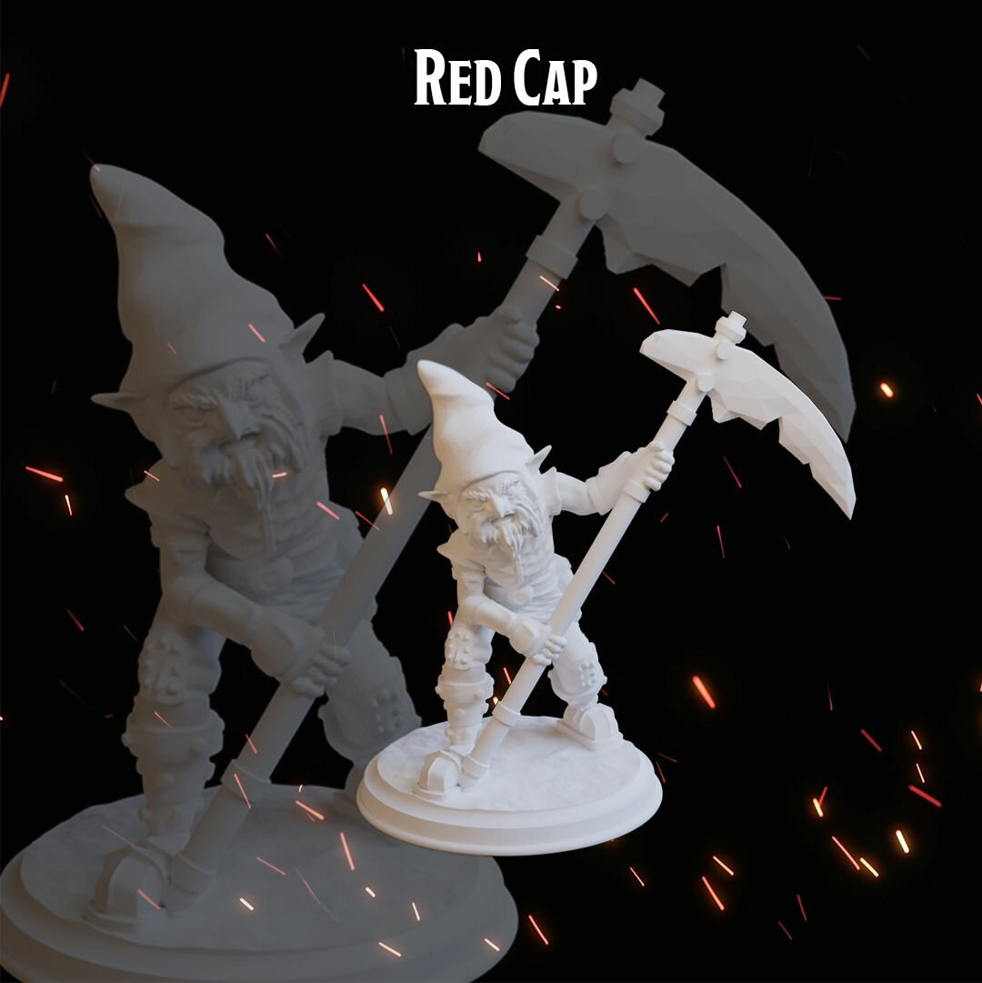 Красношапка 38мм фигурки/миниатюры (ДнД, DnD, D&D, Dungeons & Dragons, Pathfinder, Подземелья и Драконы, Wargames)