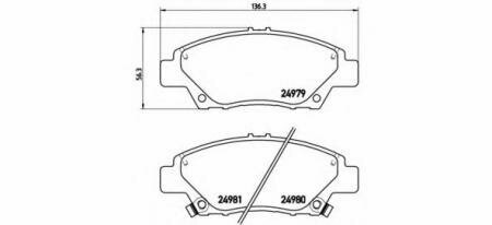 Колодки тормозные HONDA JAZZ 09- передние Brembo P28050